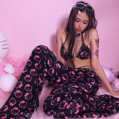 Blackberry Smoothie Kitty Top + Pocket Pants Set